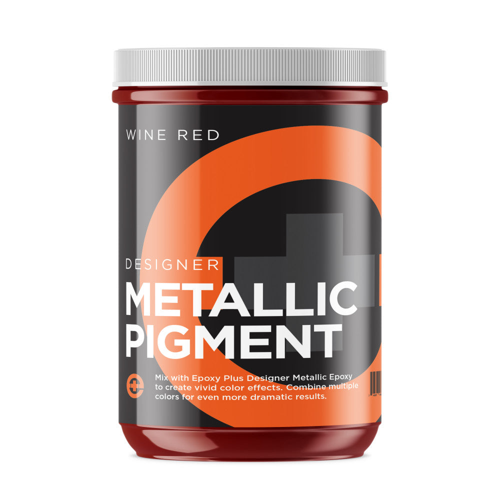 Wine Red Metallic Epoxy Pigment - Vibrant Color for Stunning Finishes