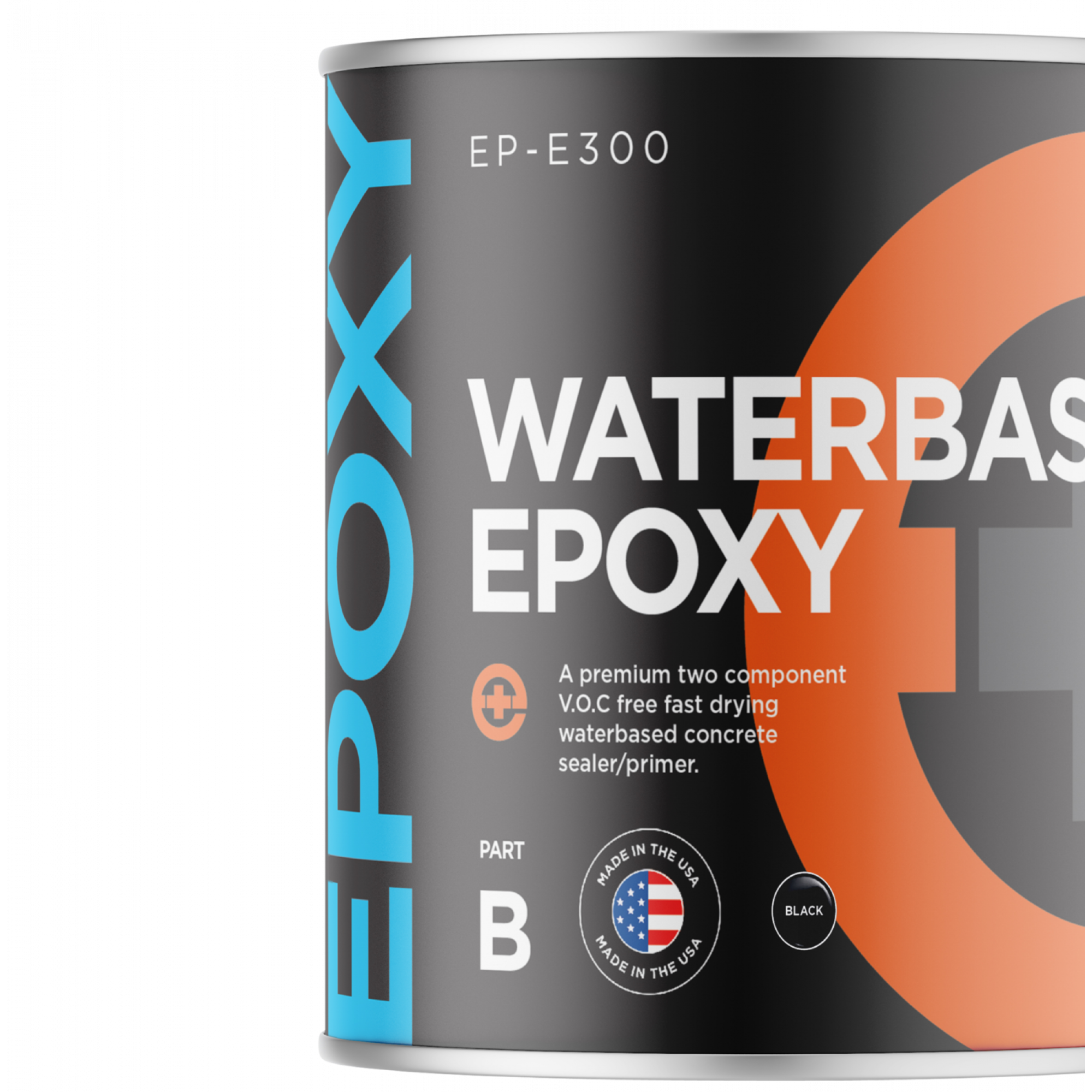 Designer Metallic Epoxy Primer | Black 5 Gal Kit | Epoxy Plus LLC