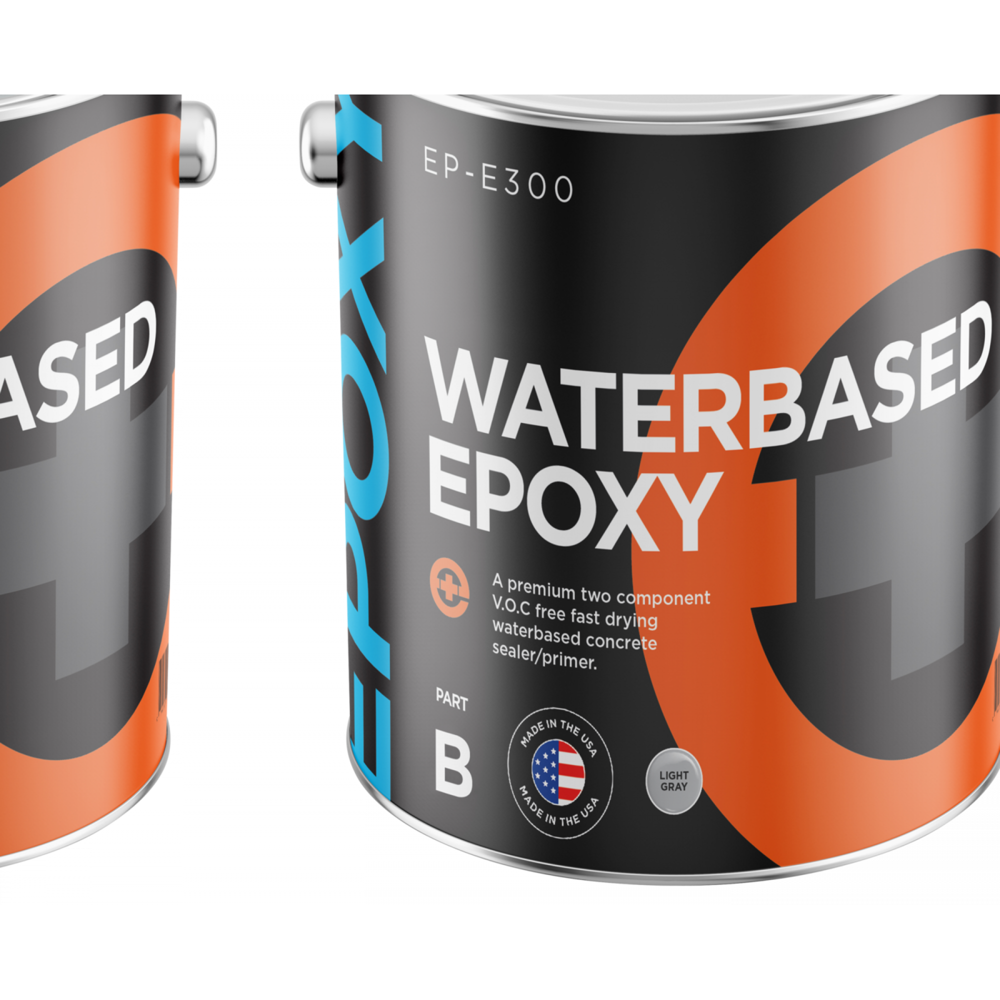 Light Grey Water-Based Epoxy Kit - 1.25 Gallons (400-500SF/Kit)