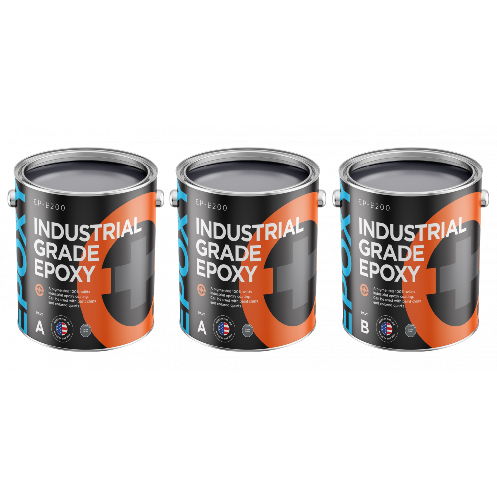 Dark Grey Epoxy Kit - 3 Gallons | Solid Color | 300-450 SF Coverage