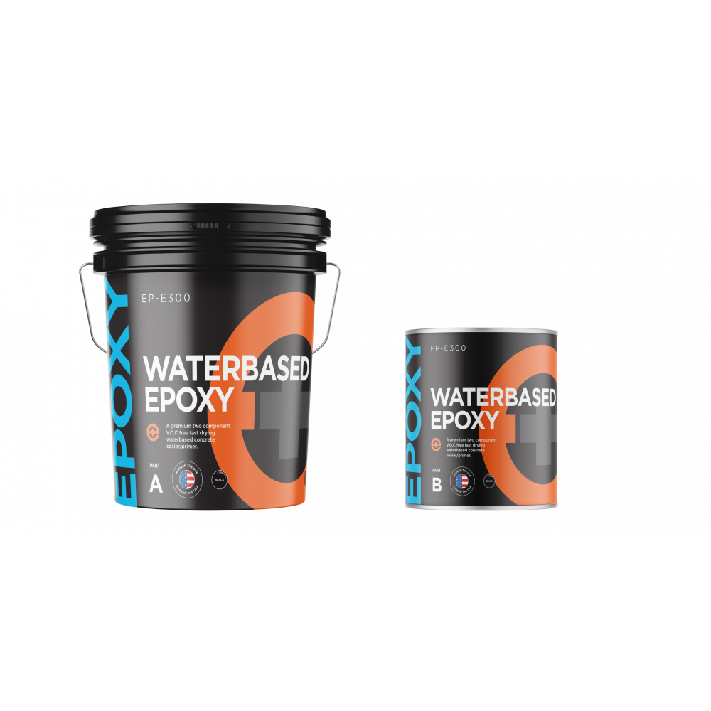 Black Water-Based Epoxy Resin Floor Paint 5 Gal Kit | Epoxy Plus LLC